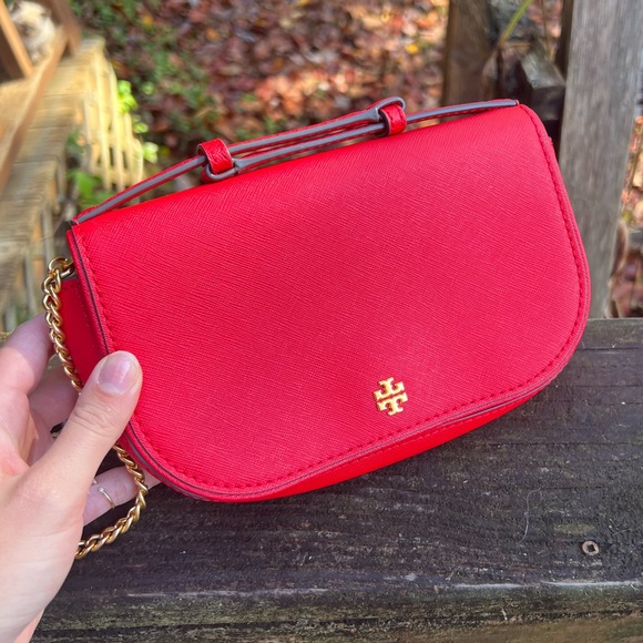 Tory Burch | Bags | Red Tory Burch Leather Crossbody Bag | Poshmark